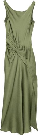 Amsale Satinkleid mit gehämmertem Detail - Grün