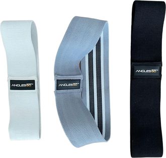 Angles90 Hip Bands Gewebtes Widerstandsband-Set - 3 St&auml;rken (15-50 lb) - Gezieltes Ges&auml;&szlig;training & Gewebtes Widerstandsband - F&uuml;r Hip Thrust & Kickbacks - Mobi