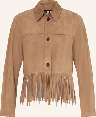 Riani Riani Lederjacke Mit Fransen braun