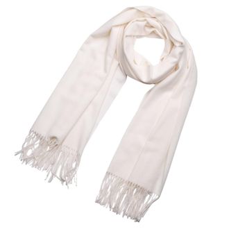 DonDon Schal Damen Winter Wollschal Winterschal gro&szlig; und flauschig 200 x 70 cm - Creme