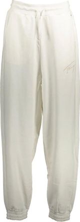 Tommy Hilfiger Femme, Pantalons, Blanc, Taille: 42 FR Pantalon de sport blanc pour femme avec taille &eacute;lastique