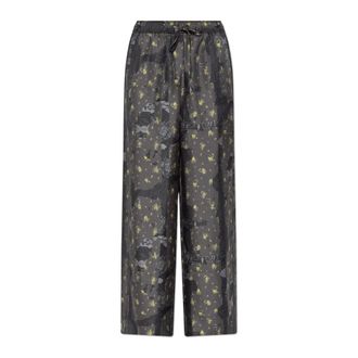 Ganni Loose-fit Seidenhose - - Trousers - Damen - Grau - S