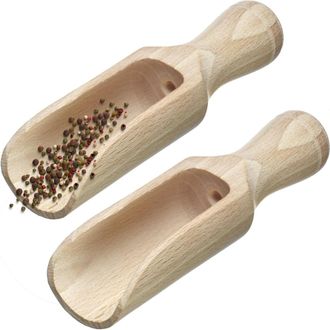 Westmark Gewürzschaufel-Set, 2tlg., Füllvolumen: je 15 gr (Mehl)/12 ml, Buchenholz, Maxi, Hellbraun, 91972270
