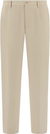 Boggi Milano Homme, Pantalons, Beige, Taille: XS Cotton Linen Pantalons