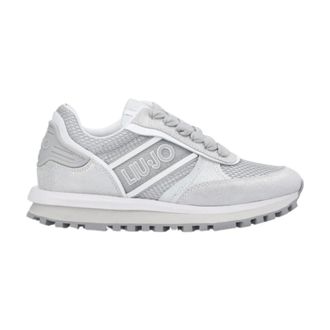 Liu Jo Femme, Chaussures, Gris, Taille: 37 EU Wonder Up 3 Baskets en Cuir Gris
