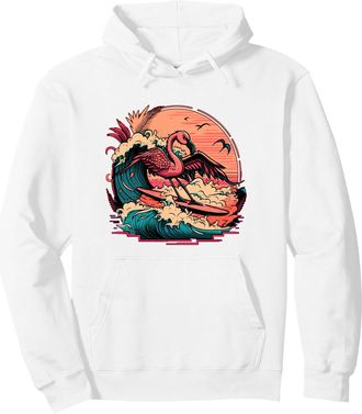 BDAZ Surfen, Pink Flamingo, Kreuzfahrt am tropischen Strand Pullover Hoodie