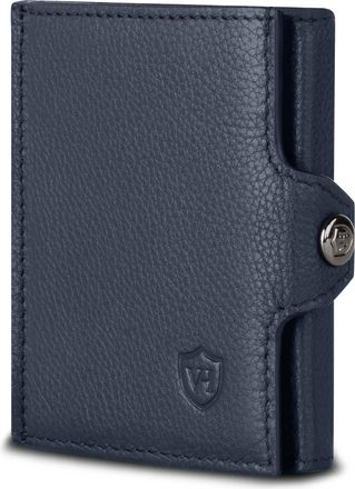 Von Heesen Slim Wallet mit XXL M&uuml;nzfach & RFID-Schutz - Mini Geldb&ouml;rse Herren & Damen - Kartenetui Kreditkartenetui - Portmonee Geldbeutel Portemonnaie klein Bla