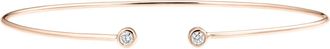 Edenly Durchbrochener Armreif Frische - Du und Ich - 18 Karat Roségold und Diamanten