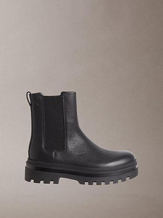 Calvin Klein Chelsea Boots Aus Leder Mit Noppen Und Airfit-polsterung - Triple Black - Herren - EU 42