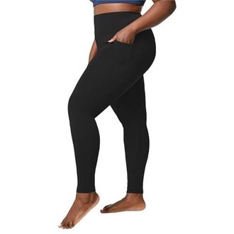 Generic Pantalon de yoga avec poches pour femme - Legging épais pour femme - Pantalon de marche grande taille - Pantalon de jogging ample à jambes larges en p