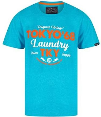 Tokyo Laundry T-shirt à col rond en jersey de coton pour homme Motif rétro vintage, Watcher - Mer, L