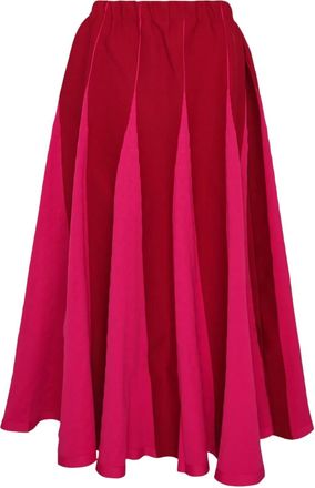 CFCL jupe mi-longue Conic à empiècements - Rouge