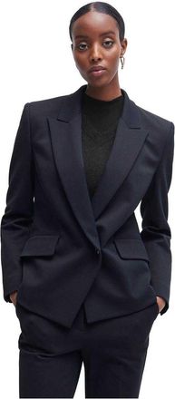 HUGO BOSS Blazer f&uuml;r Damen, Reverskragen, Regul&auml;r (Dunkelblau)