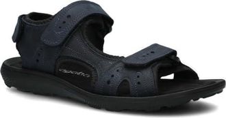 Nagaba Sandales Masculin - Sandales en cuir confortables pour Masculins - Brides velcro réglables - plates - Cuir véritable - Grand confort - Léger - Chaussu