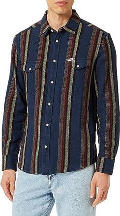 Wrangler T- Shirt LS Western, Chêne doré, L Homme