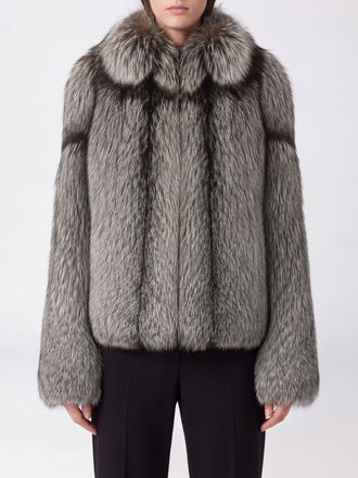Yves Salomon Pelzmantel Damen Farbe Grau