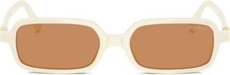 Miu Miu Eyewear Sonnenbrille mit eckigem Gestell - Weiß