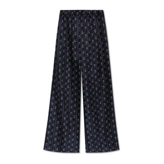 Tory Burch Gemusterte Hose mit weitem Bein - - Trousers - Damen - Blau - 2XS
