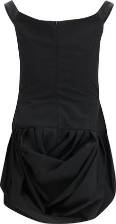 Magda Butrym Off-Shoulder Puff Skirt Mini Dress - Black