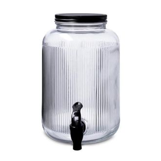 Quid Maison Getr&auml;nkespender, Glas, 4 l, geeignet f&uuml;r den K&uuml;hlschrank, nicht mikrowellengeeignet, umweltfreundlich