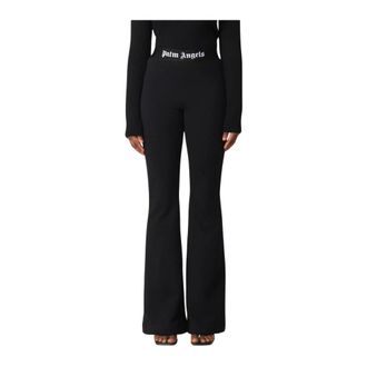 Palm Angels Flared Pants mit elastischem Bund - - Trousers - Damen - Schwarzk - M
