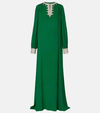 Valentino Verzierte Robe aus Seiden-Georgette