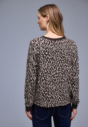 Street One Langarmshirt im Leo-Jaquard-Look