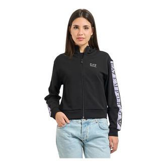 Emporio Armani Femme, Sweatshirts et sweats &agrave; capuche, Noir, Taille: 40 FR SweaT-shirt zipp&eacute;