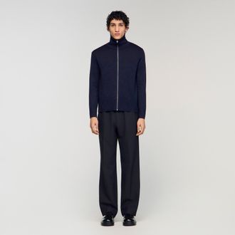 Sandro Cardigan zipp&eacute; en laine