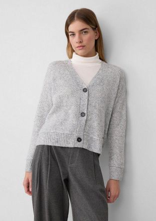 s.Oliver Cardigan Strickjacke Kuscheliger Wollmix-Cardigan aus Strukturstrick
