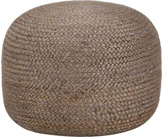 vidaXL Pouf fait à la main Gris clair 45 x 30 cm Jute - Vidaxl