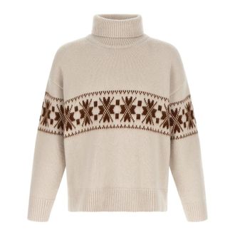 Kiton Pull &agrave; col roul&eacute; - Femme - Pulls - Beige - Taille: 36 FR