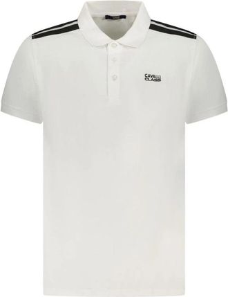 Cavalli Klassisches Polo Shirt mit Schulterstreifen - - Tops - Herren - Wei&szlig; - 2XL