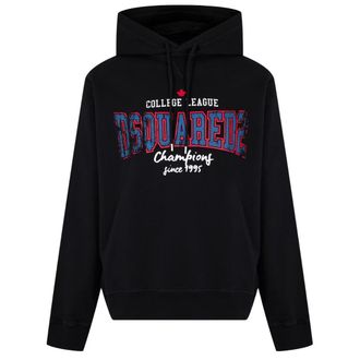 Dsquared2 Cool Fit - Schwarzer Hoodie Mit College-league-logo