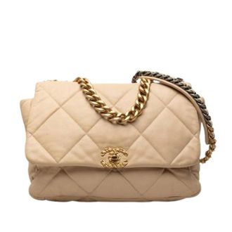 Chanel Pre-owned 19 Flap Bag - - Pre-owned - Damen - Beige - ONE SIZE