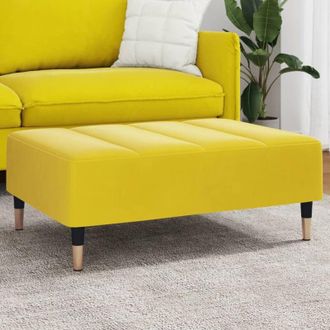 vidaXL Fu&szlig;hocker Gelb 77x55x31 cm Samt Vidaxl