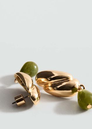 Mango Boucles doreilles pendantes combin&eacute;es or - Femme - Taille unique - MANGO