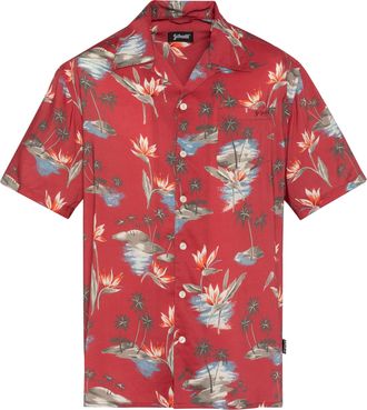 Schott NYC Herren Shcapri Shirt, rot, XL