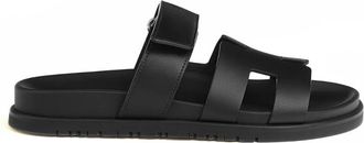 Herm&egrave;s Femme, Chaussures, Noir, Taille: 37 1/2 EU Slippers