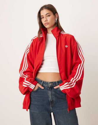 adidas Originals Firebird Adilenium - Haut de surv&ecirc;tement - Rouge et blanc