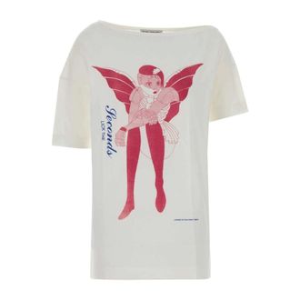 Our Legacy Femme, Tops, Blanc, Taille: 42 FR Slant T-Shirt