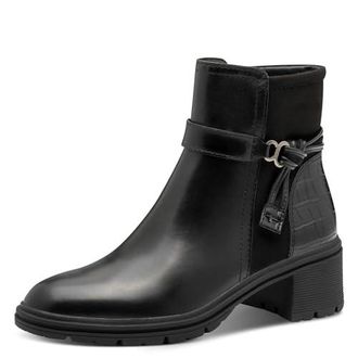 Tamaris Femme Damen Boot Heel 1-25823-45 Bottine, Noir, 39 EU