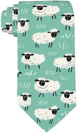 Generic Mouton Blanc Kawaii Cravate Élégante Cravate Homme Décontractée Cravates Hommes Pour Scolaires Soirée Célébrations