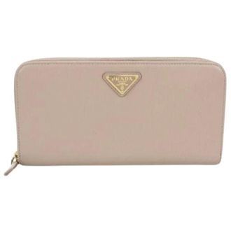 Prada Portefeuille long Pre-owned (bi-fold) - Femme - Pre-owned - Beige - Taille: ONE Size