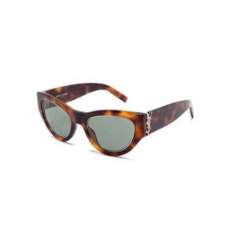 Saint Laurent Gr&uuml;ne Havana Sonnenbrille Rand Modell 2301 - - Accessories - Damen - Braun - ONE SIZE