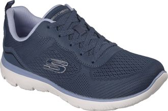 Skechers Sneaker SKECHERS SUMMITS, Damen, Gr. 35, blau (navy), Textil, Schuhe Sneaker, Schn&uuml;rschuh, Freizeitschuh, Halbschuh mit Memory Foam