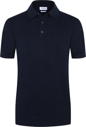 Tom Rusborg Leichtes Poloshirt mit gerippten B&uuml;ndchen in