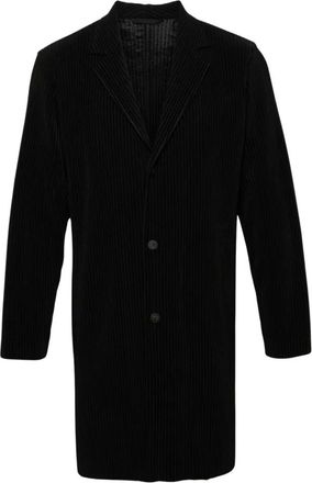Issey Miyake Homme, Manteaux, Noir, Taille: M Manteau Pliss&eacute;