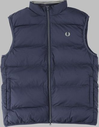Fred Perry Quilted Recycled Polyamide Gilet - Blue