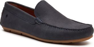 Base London Moss Fahrer Leder Herren Marineblau Slipper